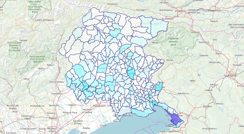 La mappa del contagio in Carnia, Valcanale, Canal del Ferro, Gemonese e ...